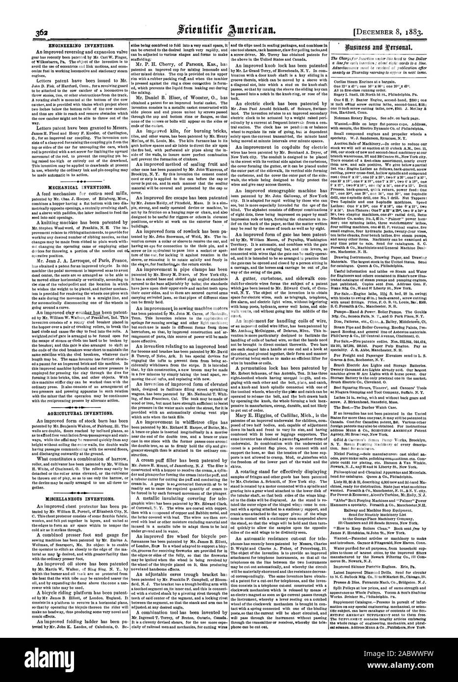 Mechanical inventions agricultural inventions Black and White Stock ...