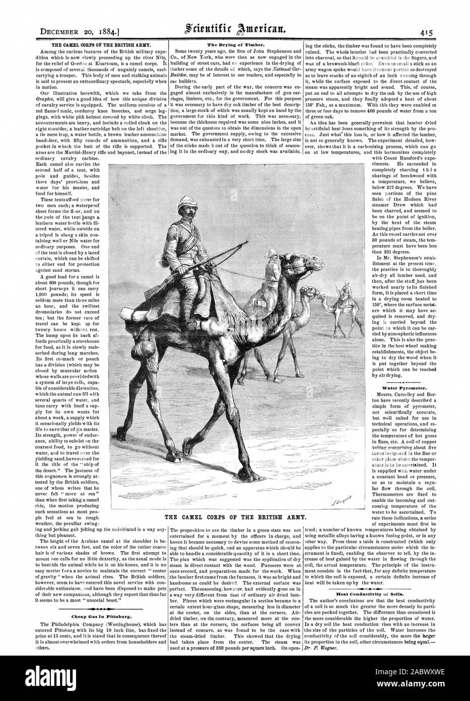 THE CAMEL CORPS OF THE BRITISH ARMY. 4 4s. Cheap Gas In Pittsburg. The ...