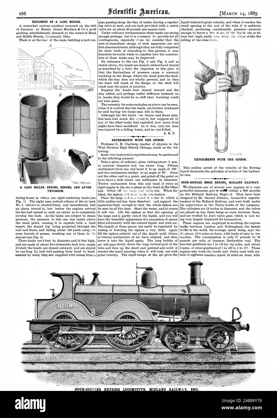 EXPLOSION OF A LARD BOILER. A LARD BOILER DURING BEFORE AND AFTER ...