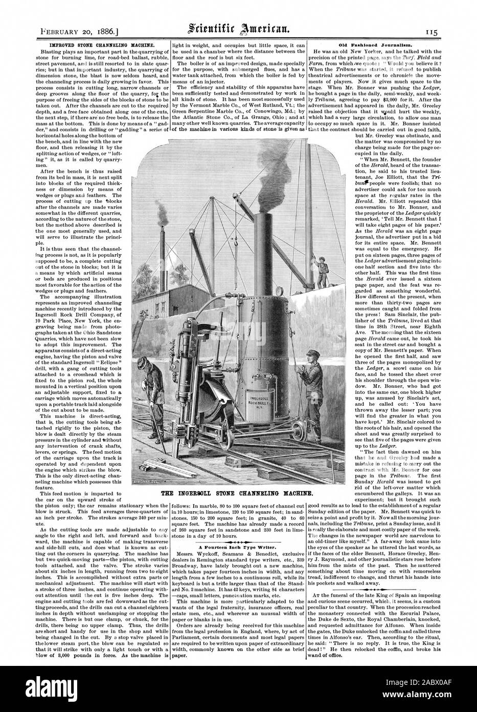 Ingersoll stone channeling machine hi-res stock photography and images ...