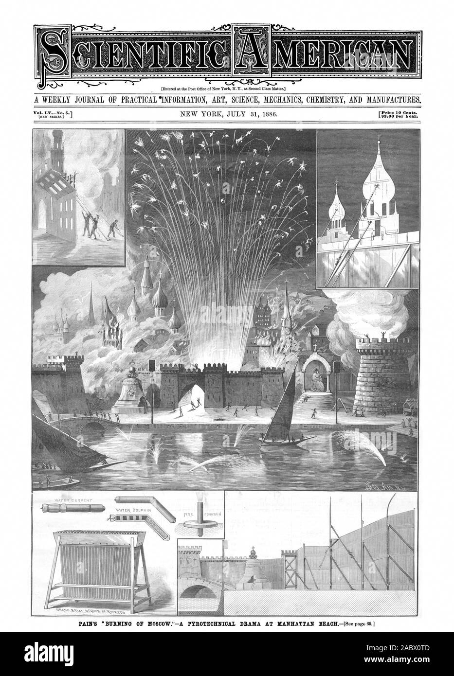 scientific american, 1886-07-31 Stock Photo - Alamy