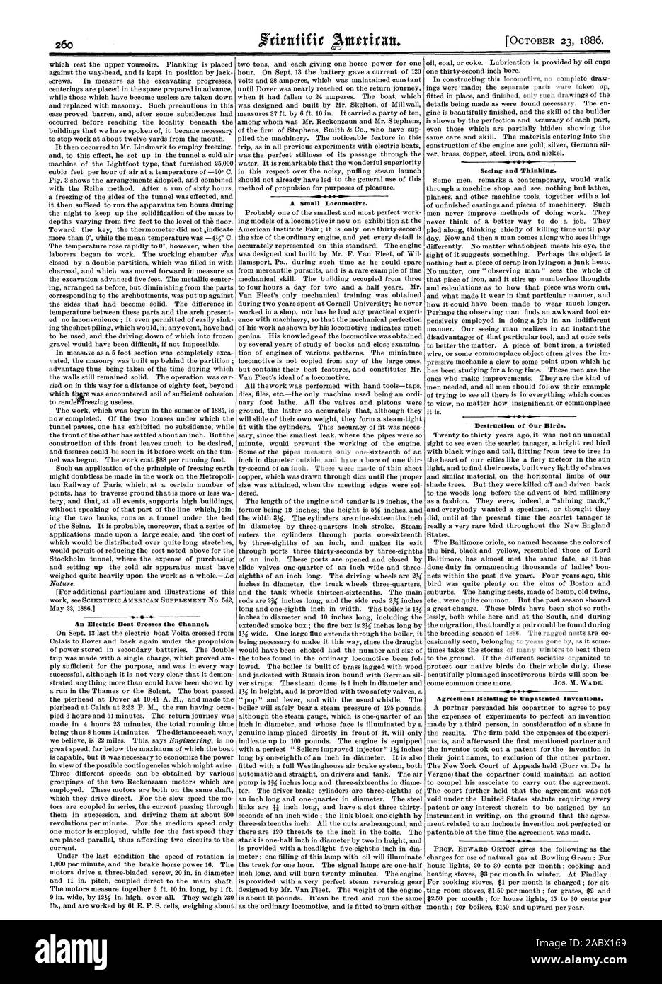 An Electric Boat Crosses the Channel. ml 4 0 A Small Locomotive. Seeing ...