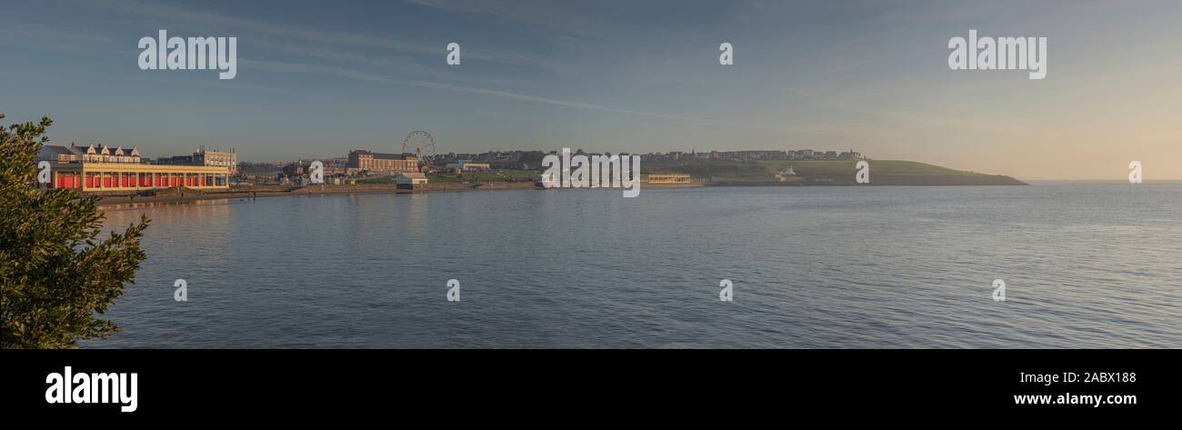 Panoramic view of Whitmore Bay, Barry Island from Friars Point. 28.12. ...