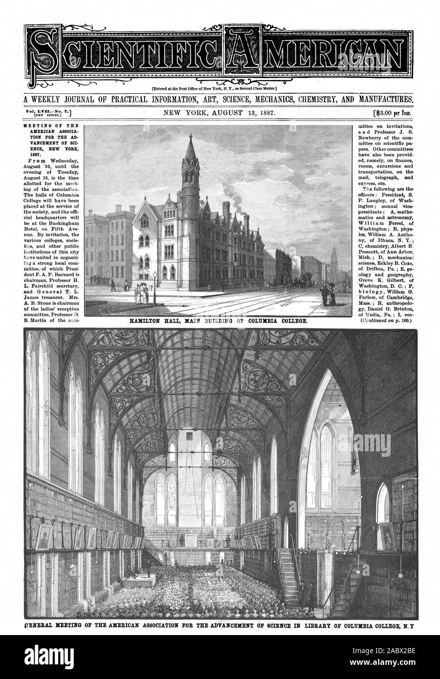 Sci ence new york 1887 hi-res stock photography and images - Alamy