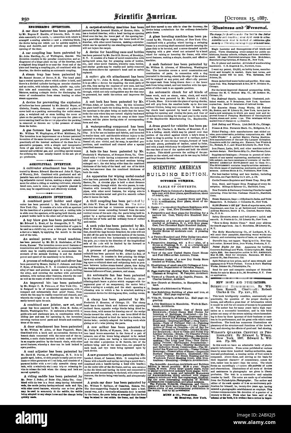 New invention scientific american Black and White Stock Photos & Images ...