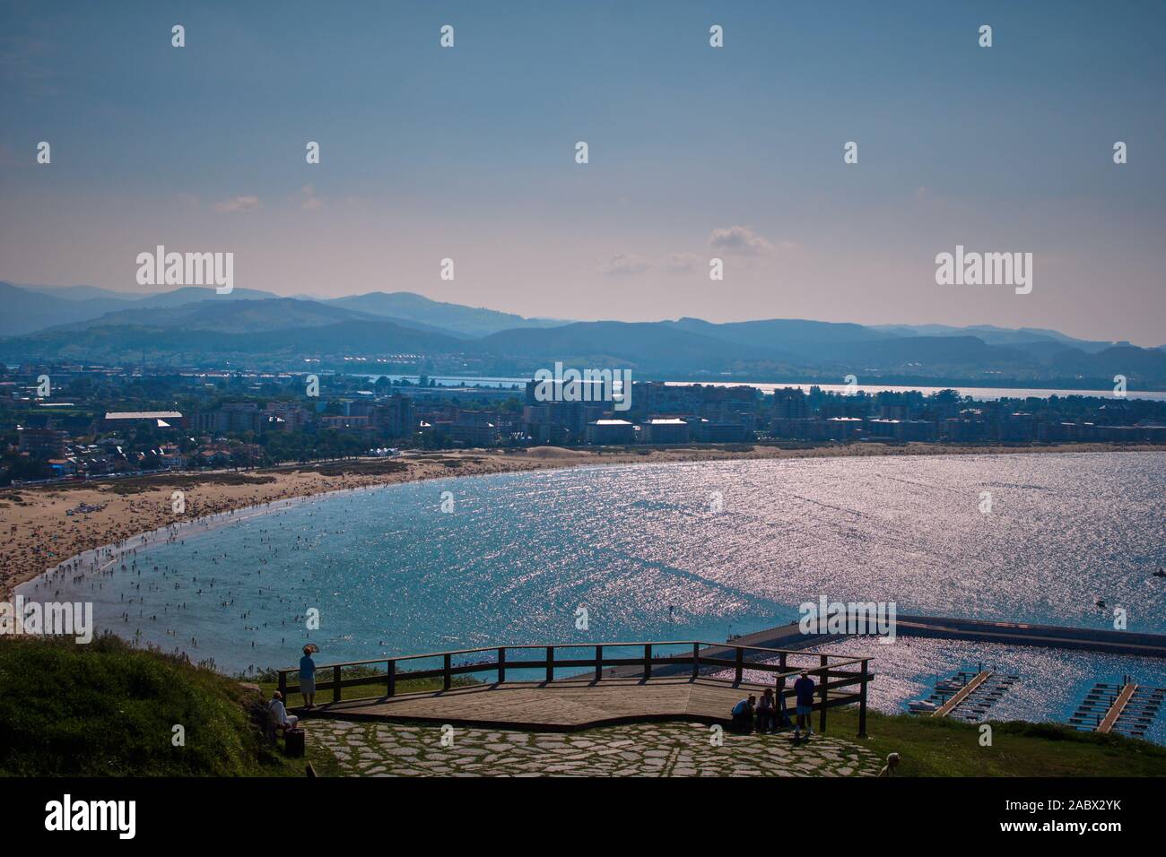 big beach in north spain Stock Photo - Alamy