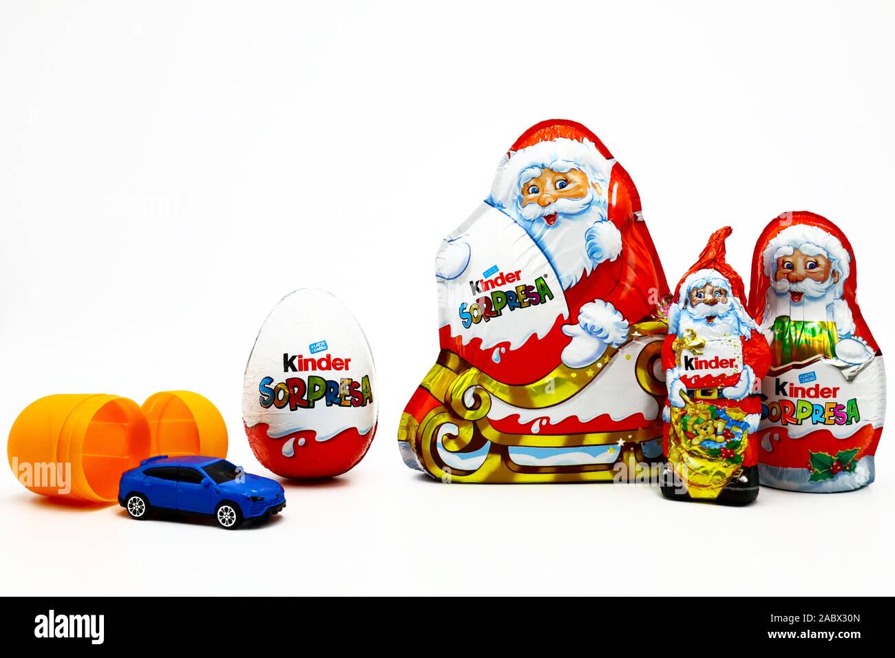 Kinder Surprise Chocolate Eggs Christmas-themed with Santa Claus ...