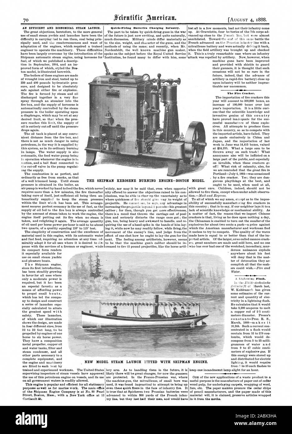 Burning shipman kerosene engine boston model hi-res stock photography ...