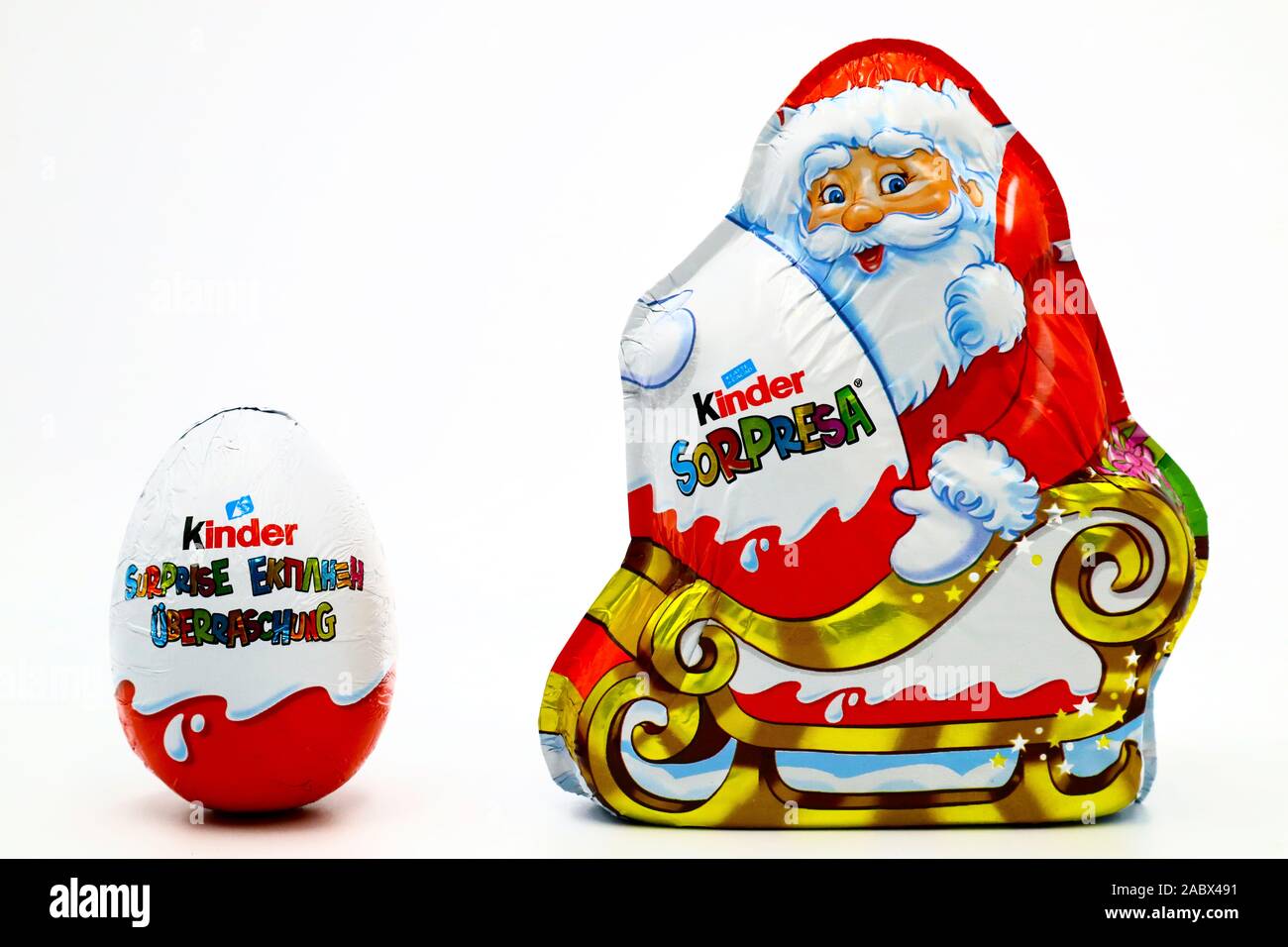 Kinder Surprise Chocolate Eggs Christmas-themed with Santa Claus ...