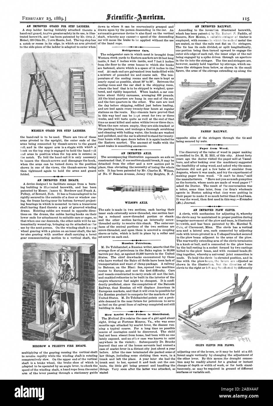 AN IMPROVED GUARD FOR STEP LADDERS. MEISEL'S GUARD FOR STEP LADDERS. AN ...