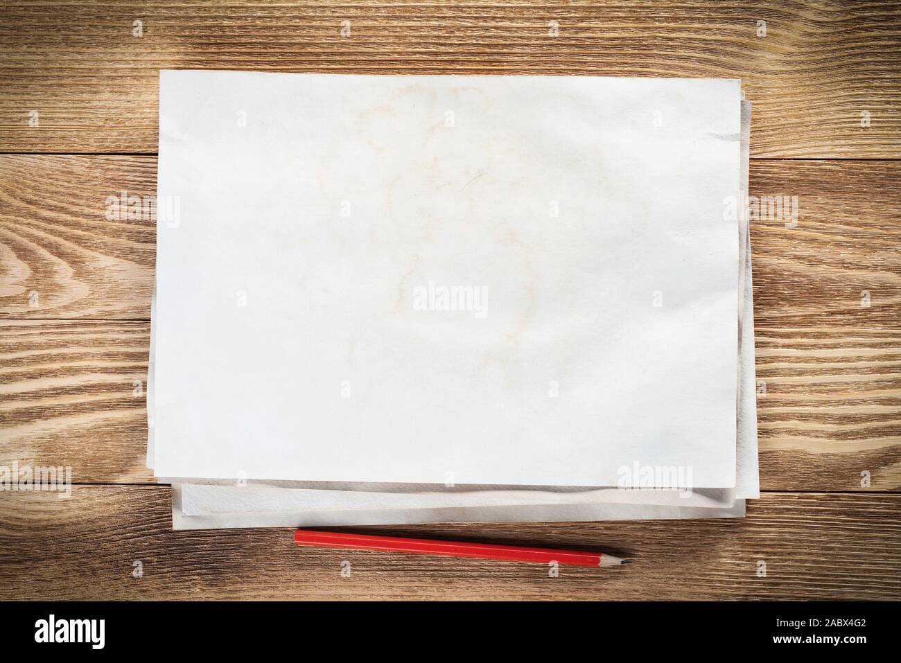 Artist workplace with sheet of paper Stock Photo - Alamy