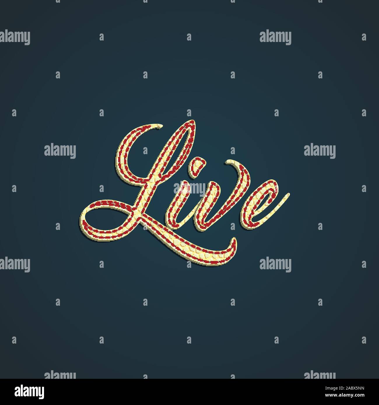 'Live' label made by leather, vector illustration Stock Vector Image ...