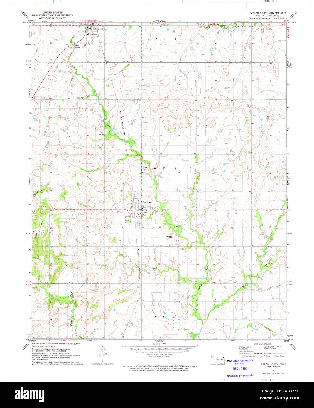 Map of welch oklahoma hi-res stock photography and images - Alamy