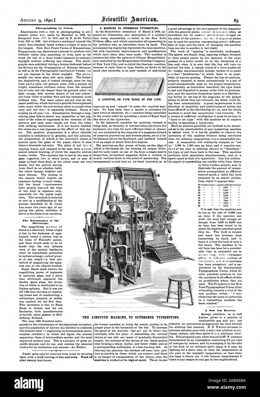 AUGUST 9 1890.1 Photographing in Colors. The Tricentenary of the ...