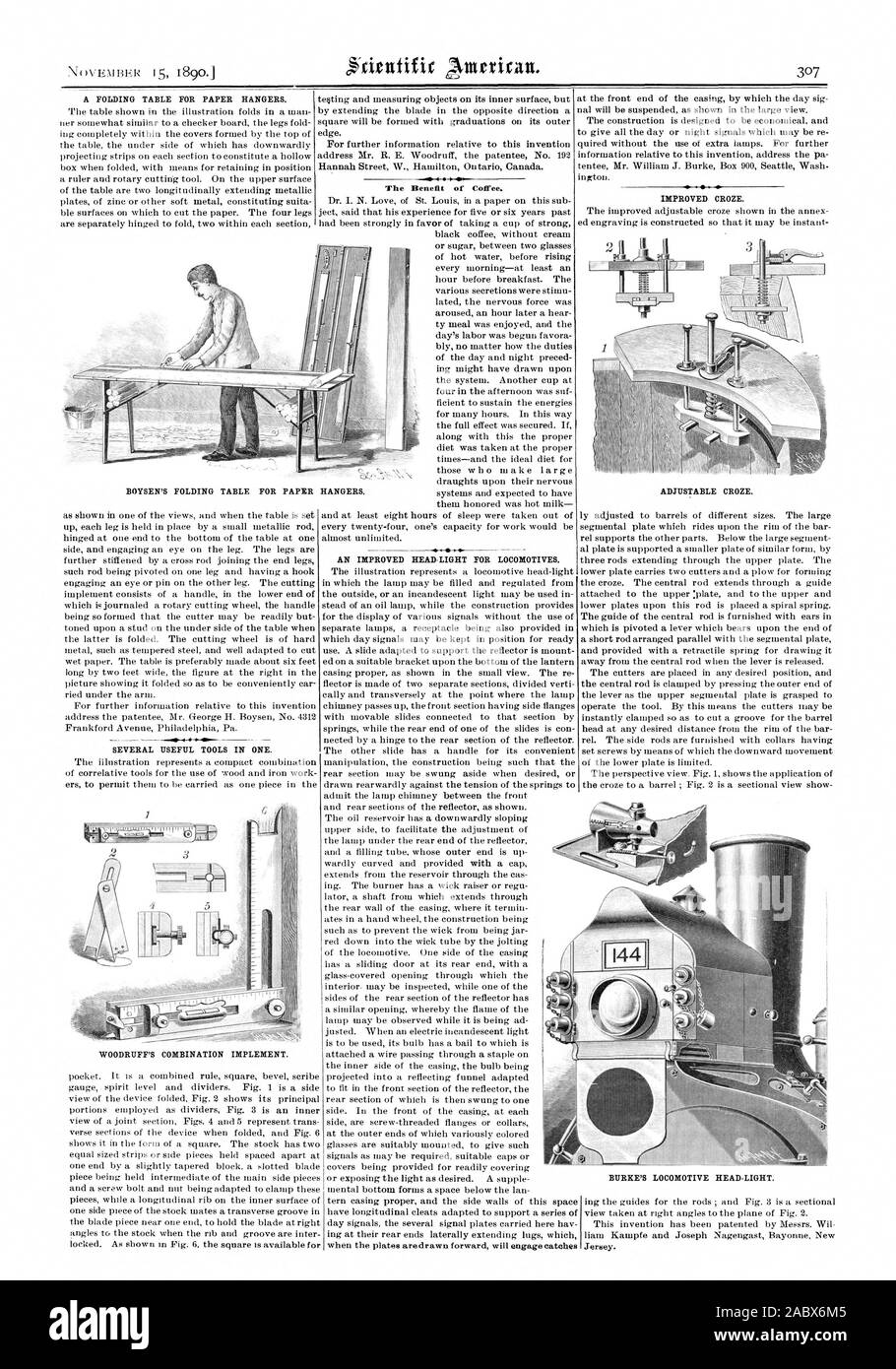 Boysens folding table for paper hangers Black and White Stock Photos ...