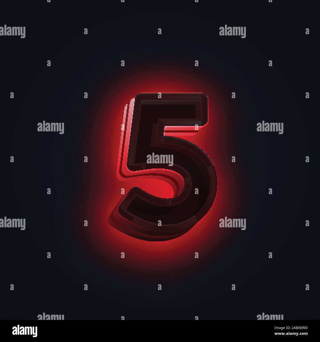 Red 'CLUB' neon lights character from a fontset, vector Stock Vector ...