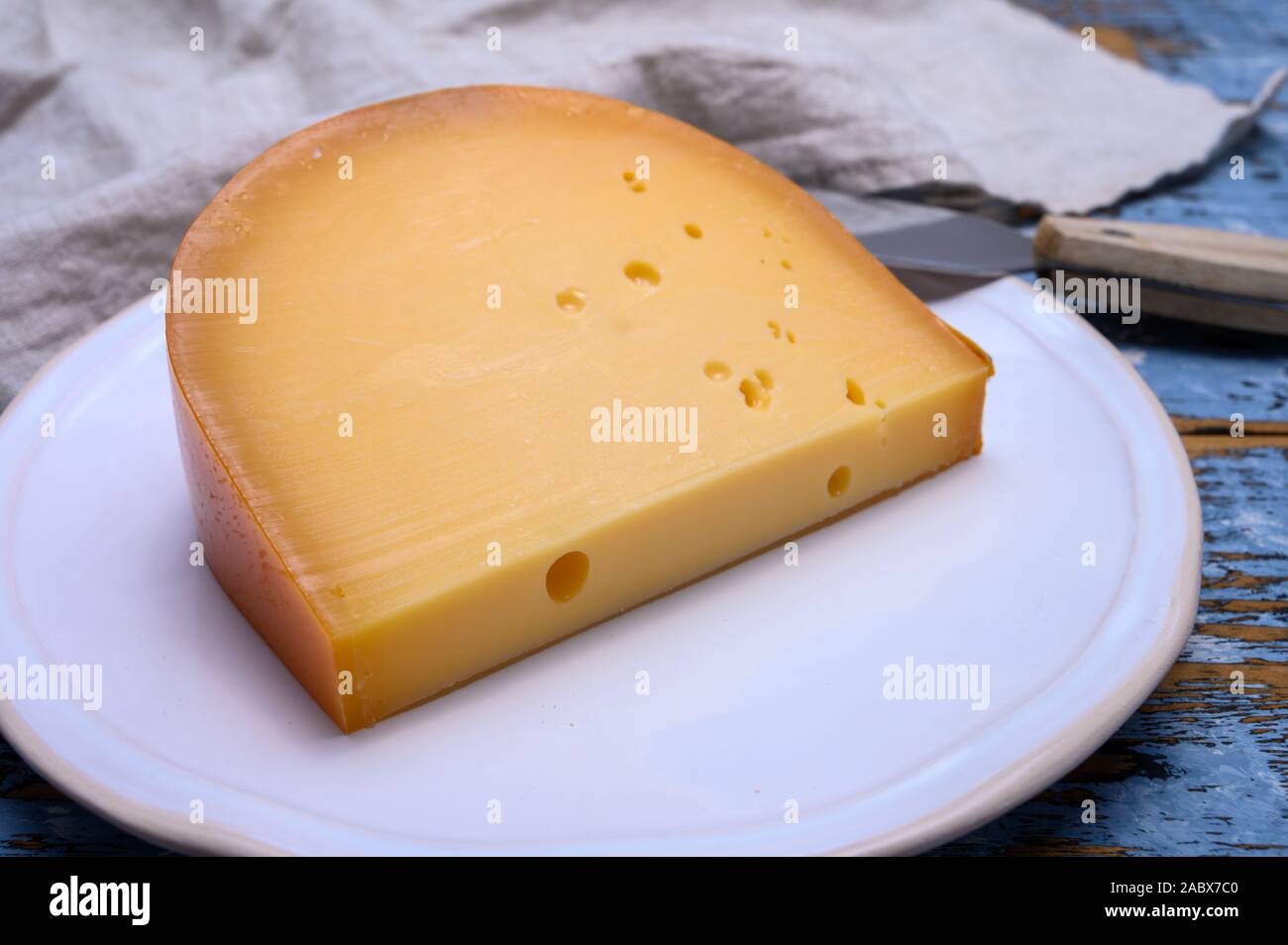 Cheese collection, Dutch gouda hard yellow cheese made from cow milk ...