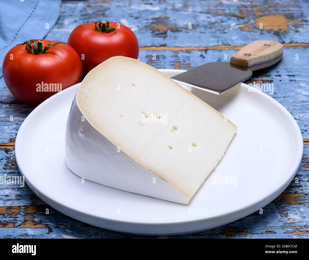 Cheese collection, Dutch hard white goat cheese close up Stock Photo ...