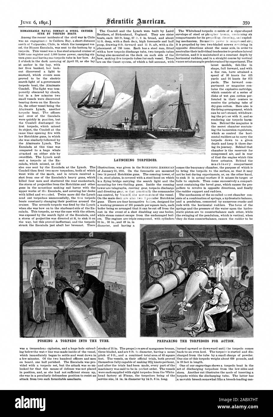 Remarkable naval combat a steel cruiser sunk hi-res stock photography ...