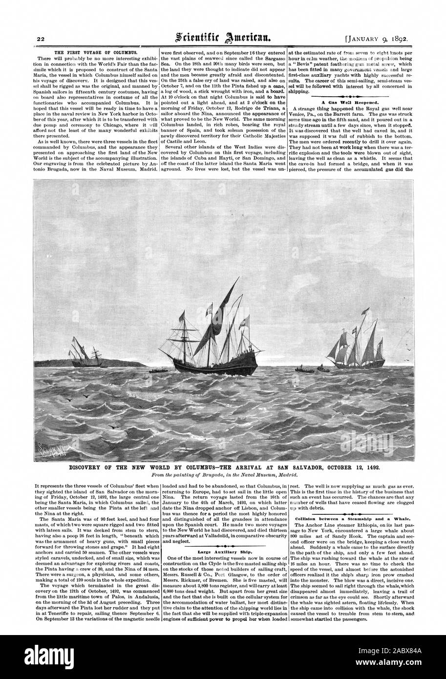 DISCOVERY OF THE NEW WORLD BY COLUMBUS—THE ARRIVAL AT SAN SALVADOR ...