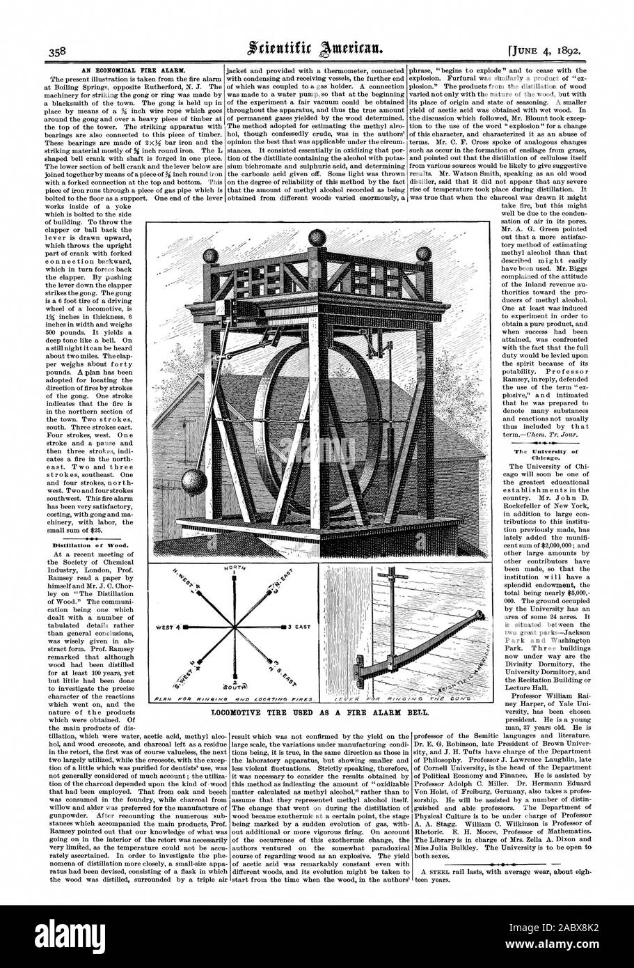 AN ECONOMICAL FIRE ALARM. Distillation of Wood. The University of ...