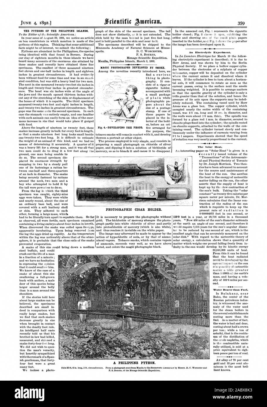 THE PYTHONS OF THE PHILIPPINE ISLANDS. 01I 4 0 MAGIC PHOTOGRAPHS ...