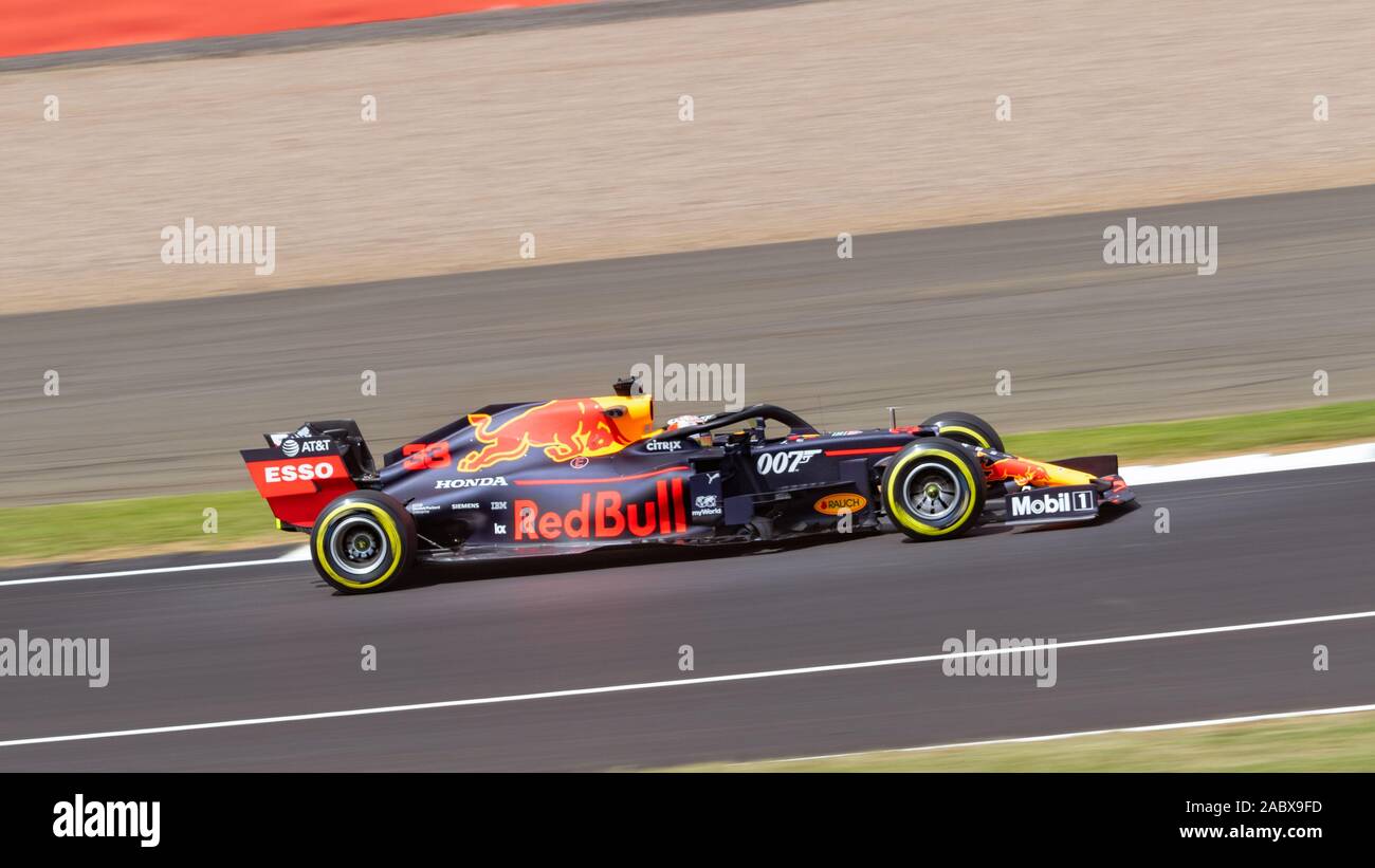 Max Verstappen on track in the Red Bull RB15, Friday practice, British ...