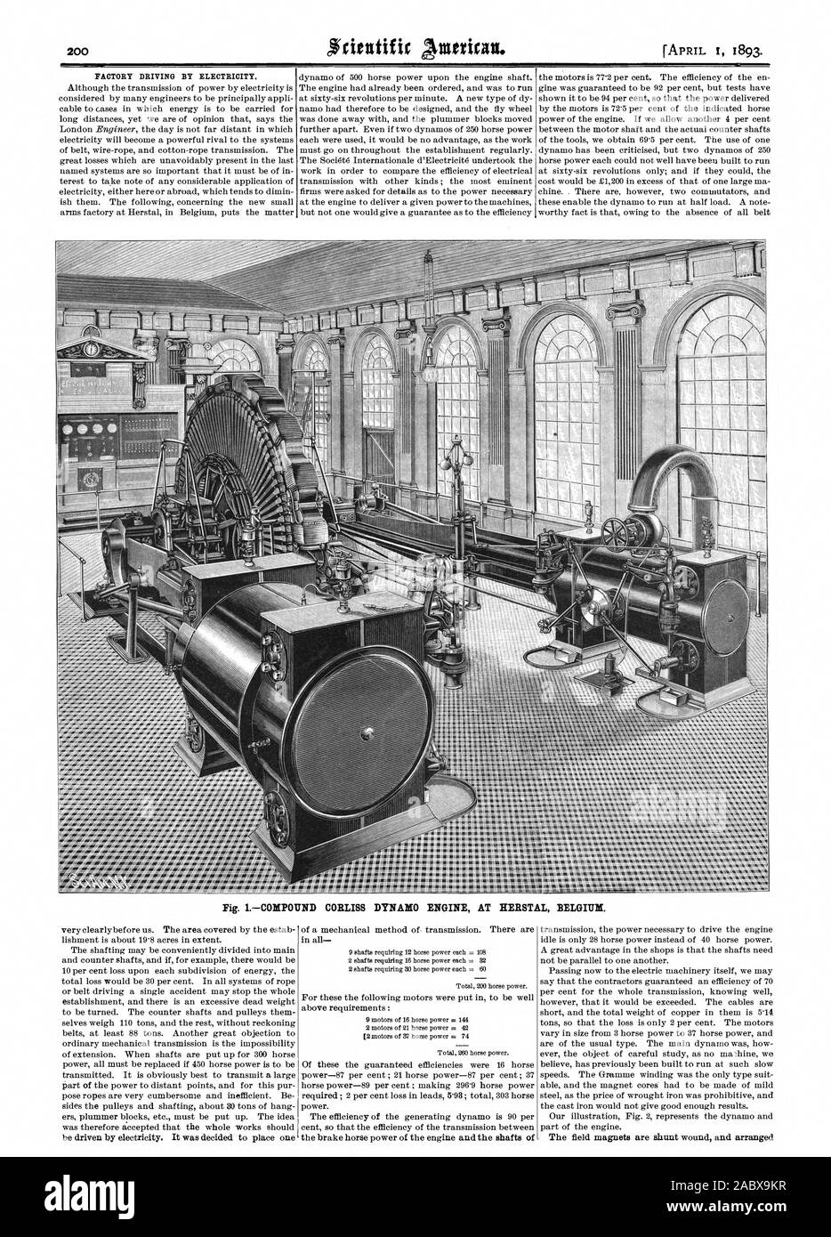 Compound corliss dynamo engine hi-res stock photography and images - Alamy