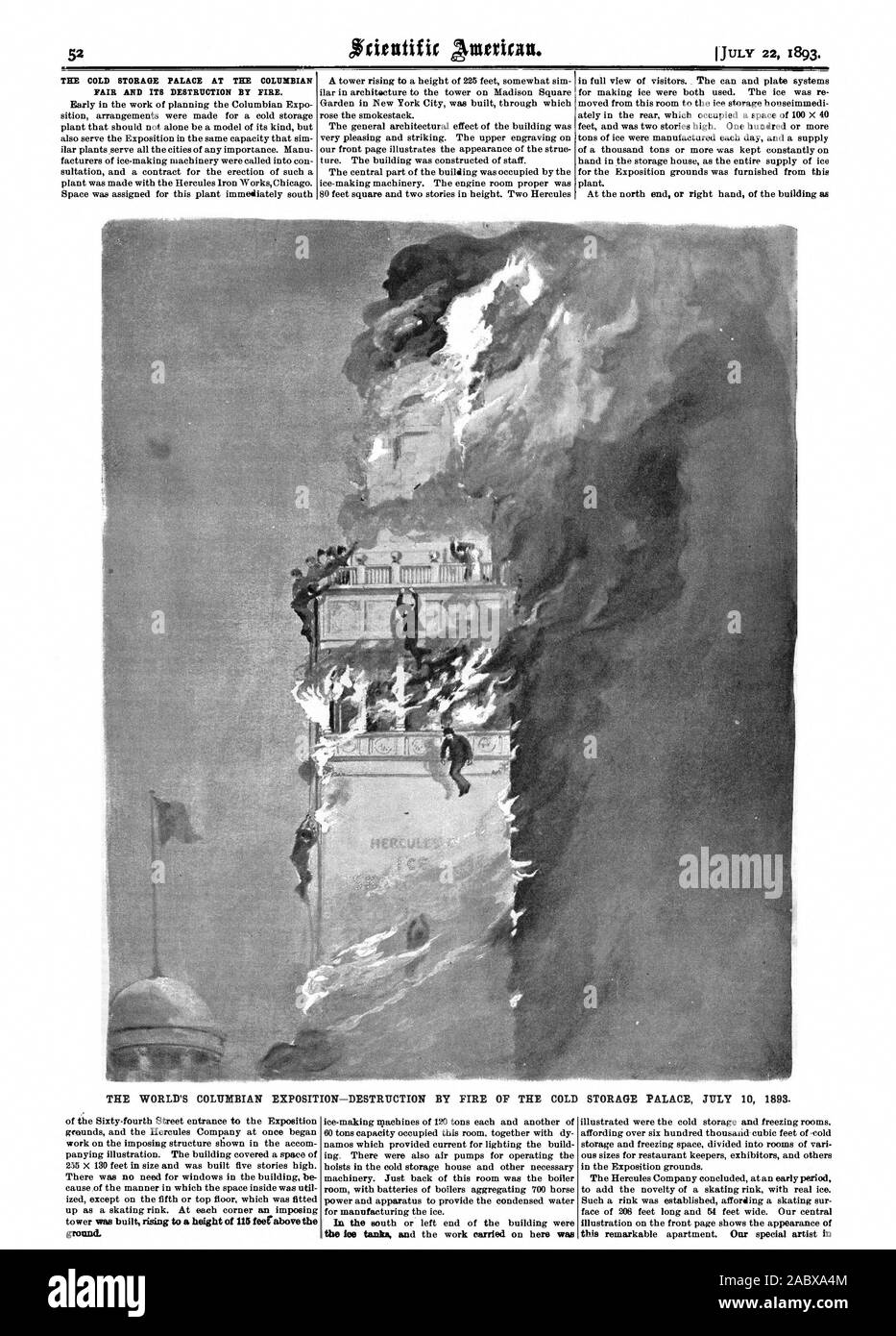 THE COLD STORAGE PALACE AT THE COLUMBIAN FAIR AND ITS DESTRUCTION BY ...