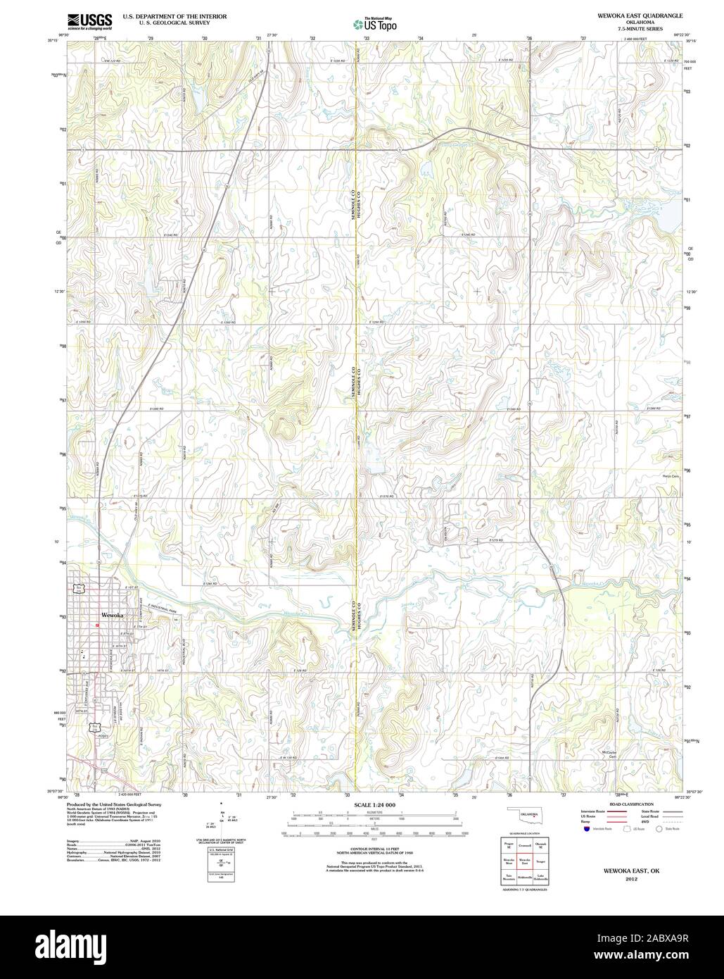 Wewoka oklahoma map hi-res stock photography and images - Alamy