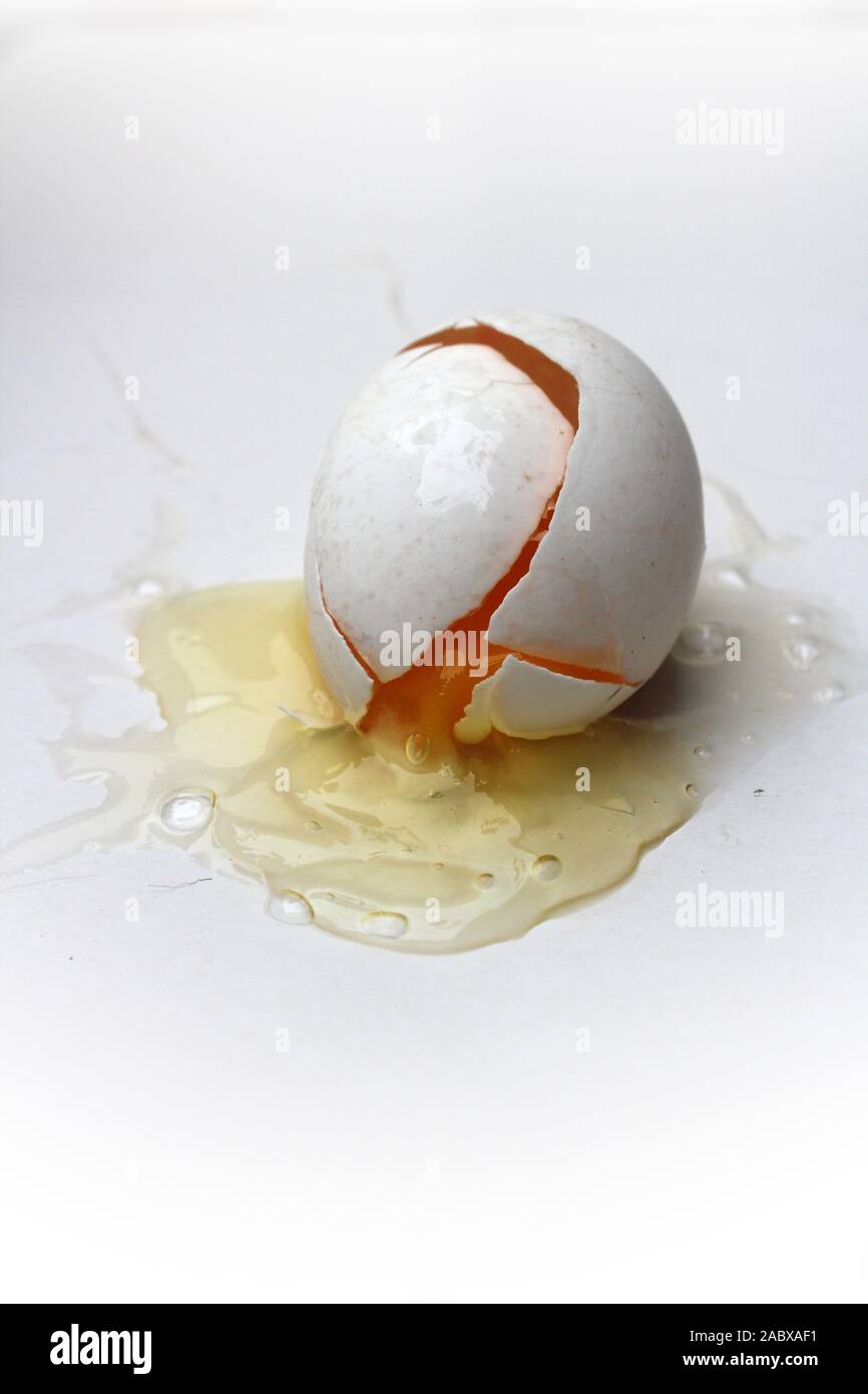Egg, crashed on the floor Stock Photo - Alamy