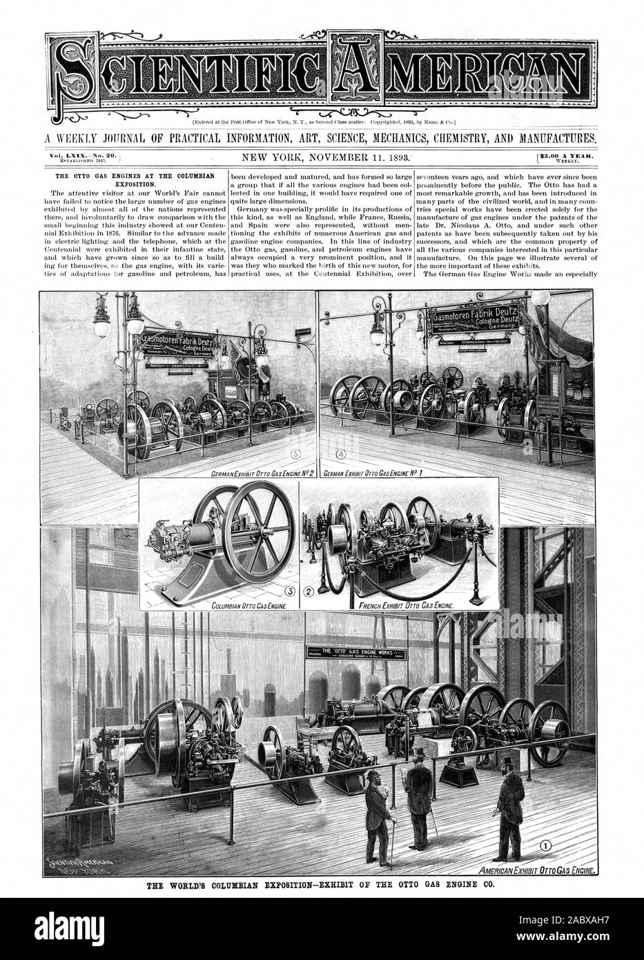 THE OTTO GAS ENGINES AT THE COLUMBIAN EXPOSITION. THE WORLD'S COLUMBIAN ...