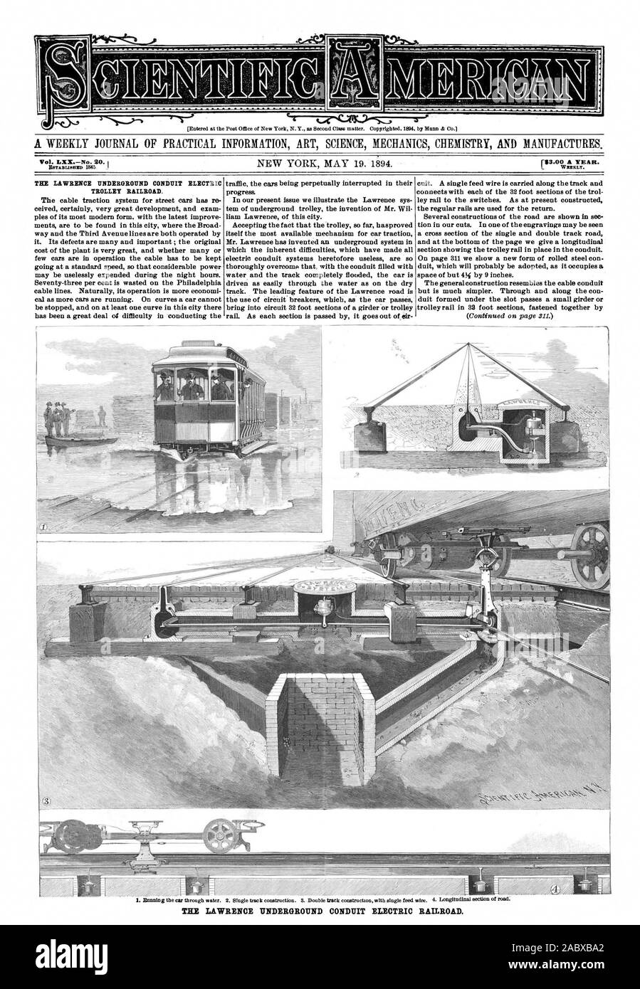 Lawrence underground conduit electric railroad hi-res stock photography ...