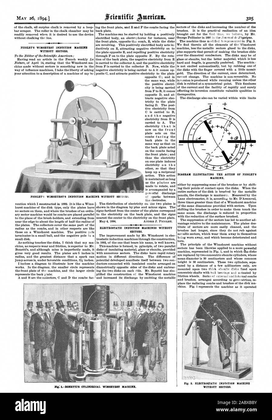 Electrostatic induction machine without sectors hi-res stock ...