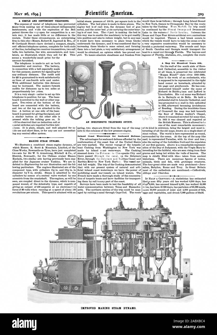 Improved marine steam dynamo hi-res stock photography and images - Alamy