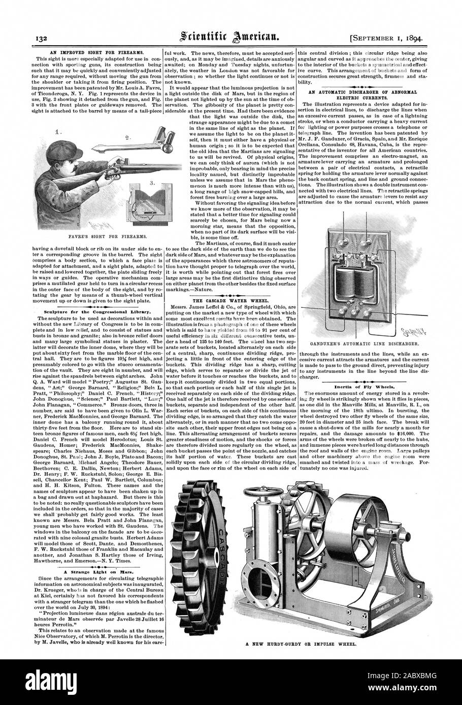 AN IMPROVED SIGHT FOR FIREARMS. Sculpture for the Congressional Library ...