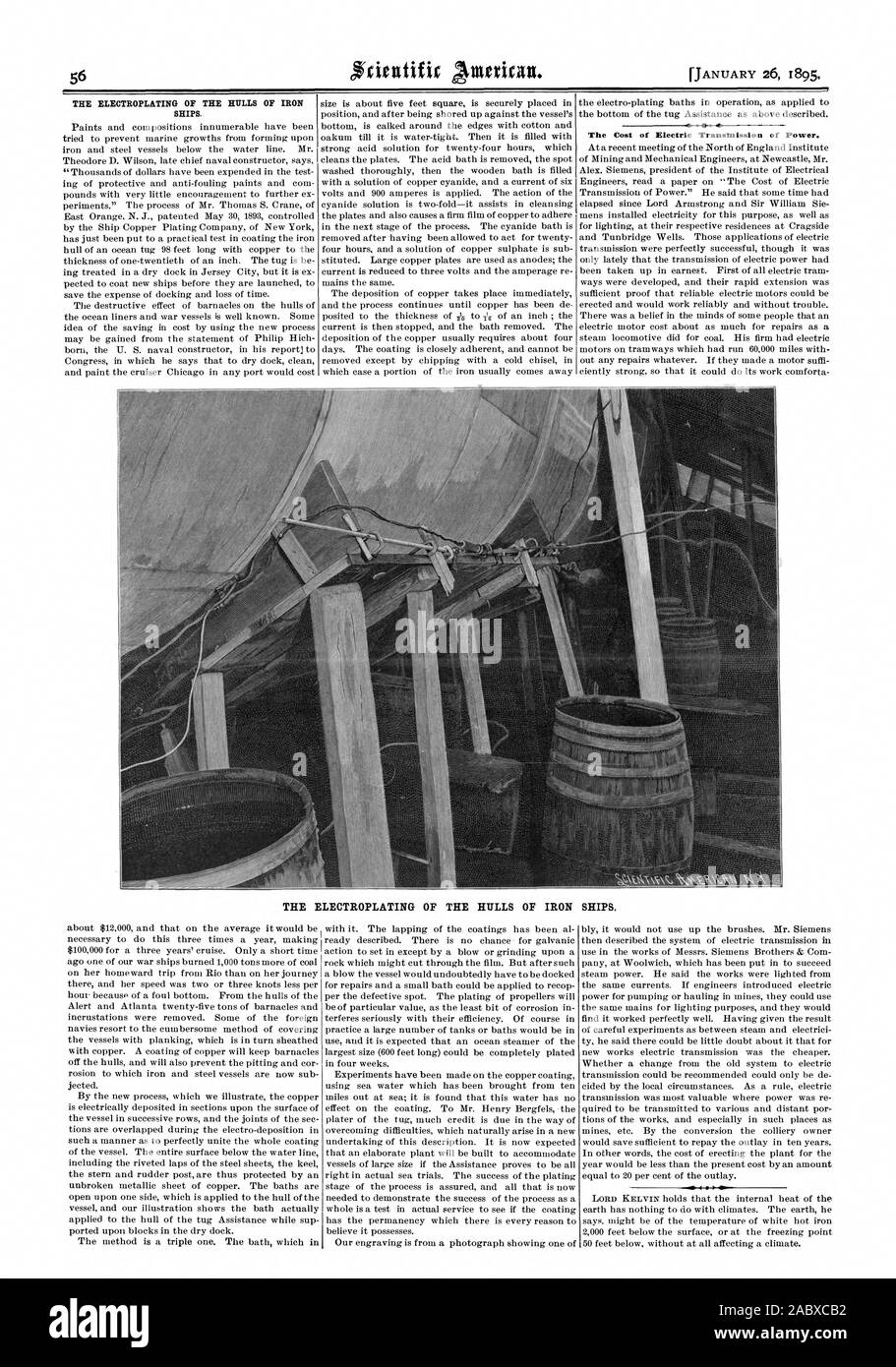 THE ELECTROPLATING OF THE HULLS OF IRON SHIPS. The Cost of Electric ...