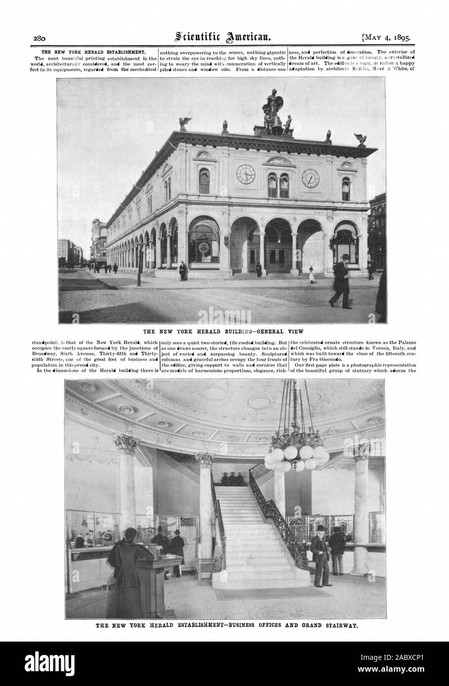 New york herald establishment business offices hi-res stock photography ...