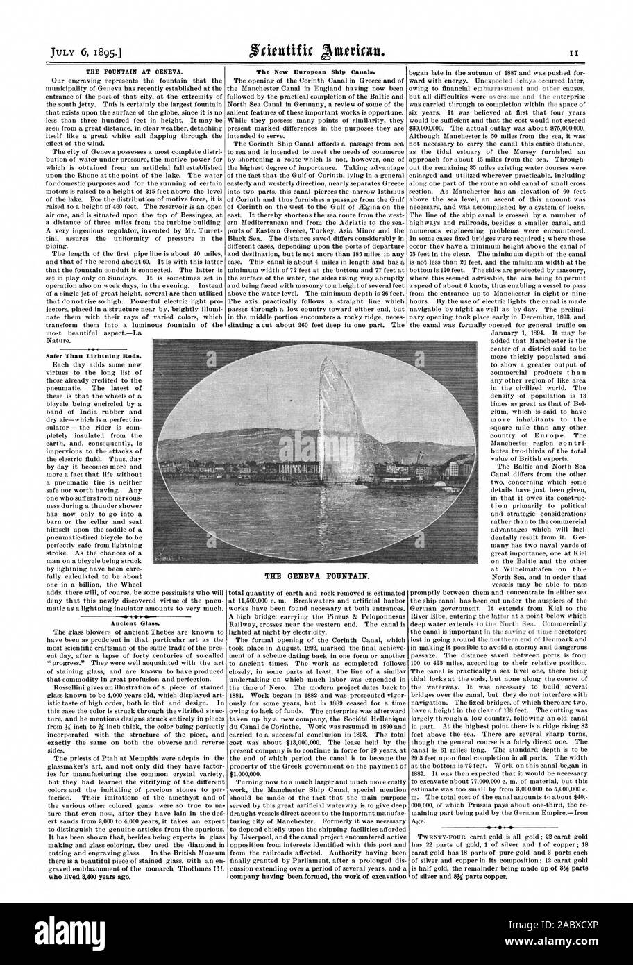 THE FOUNTAIN AT GENEVA. Safer Than Lightning Rods. Ancient Glass. who ...