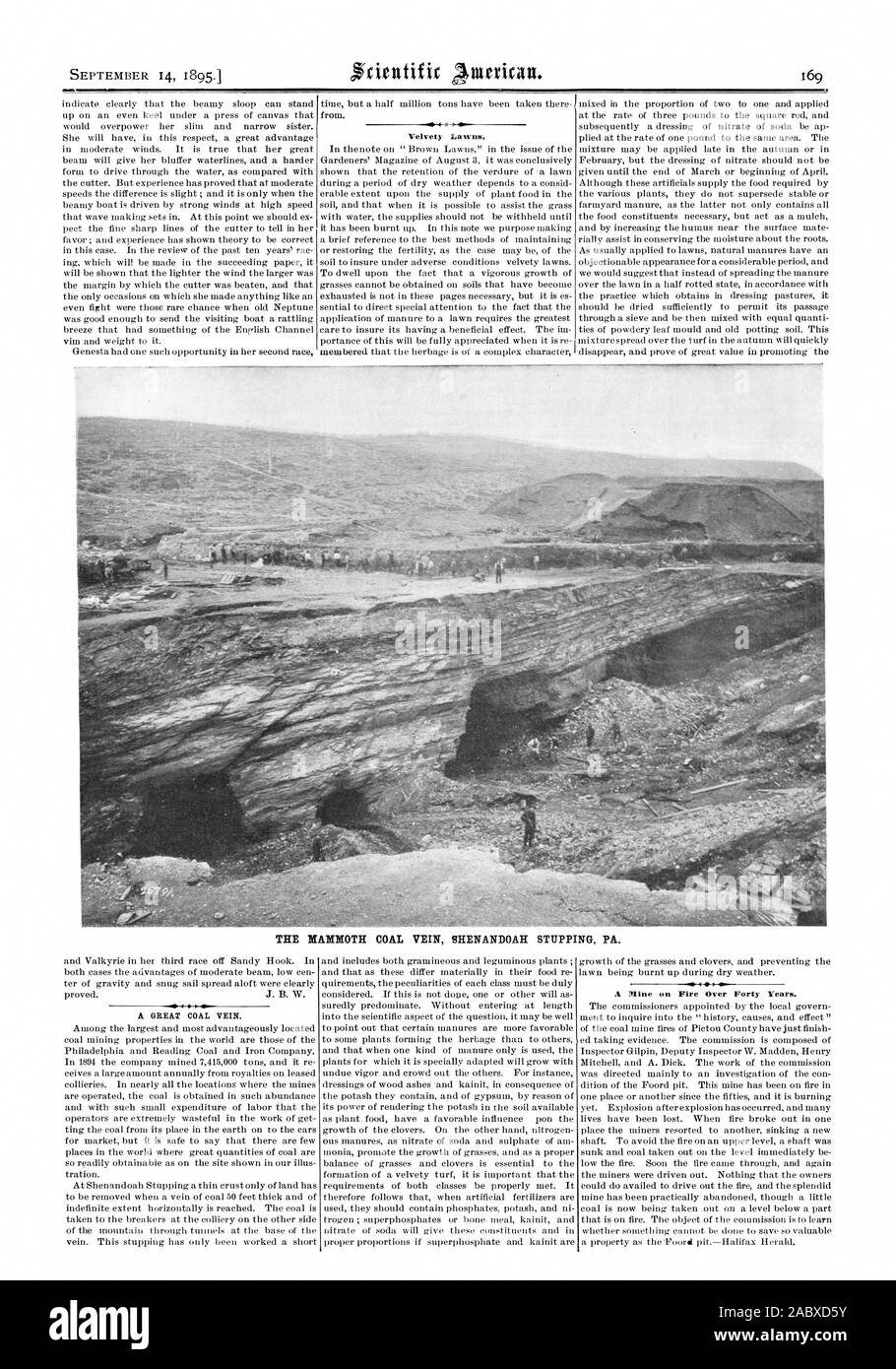 THE MAMMOTH COAL VEIN SHENANDOAH STUPPING PA. A Mine on Fire Over Forty ...