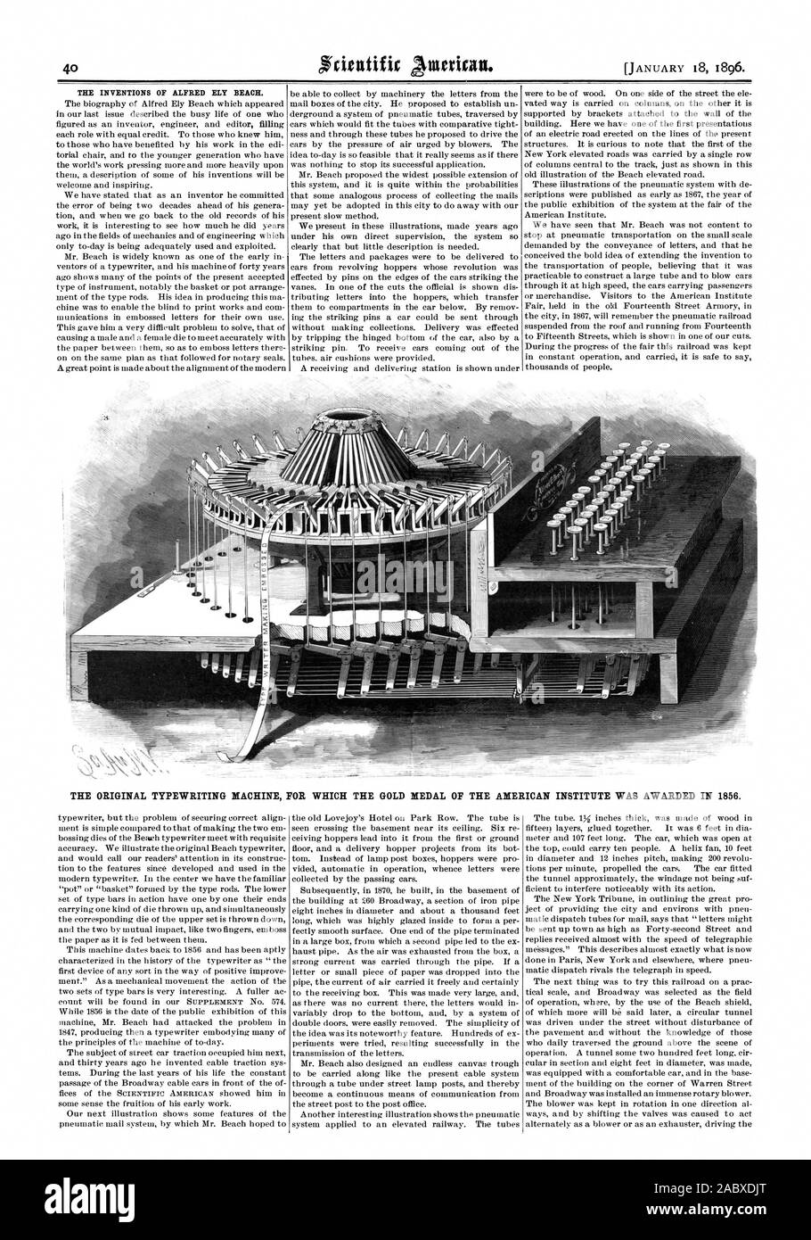 Alfred ely beach Black and White Stock Photos & Images - Alamy