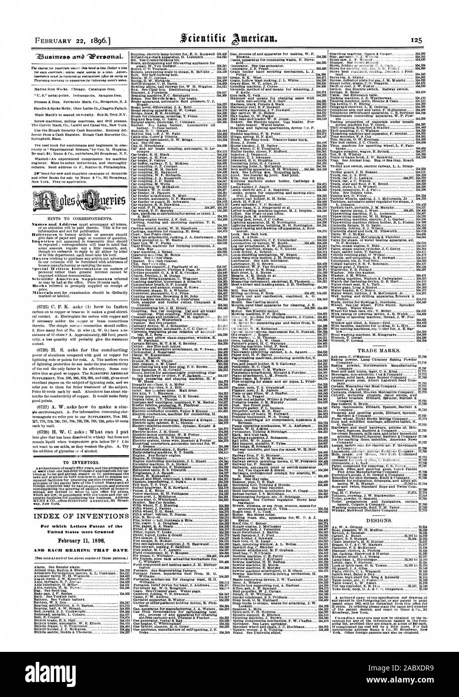 February 22 18961 hi-res stock photography and images - Alamy