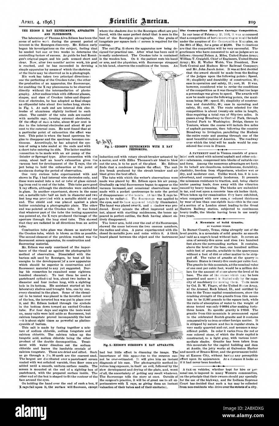 Edison x ray experiments apparatus hi-res stock photography and images ...