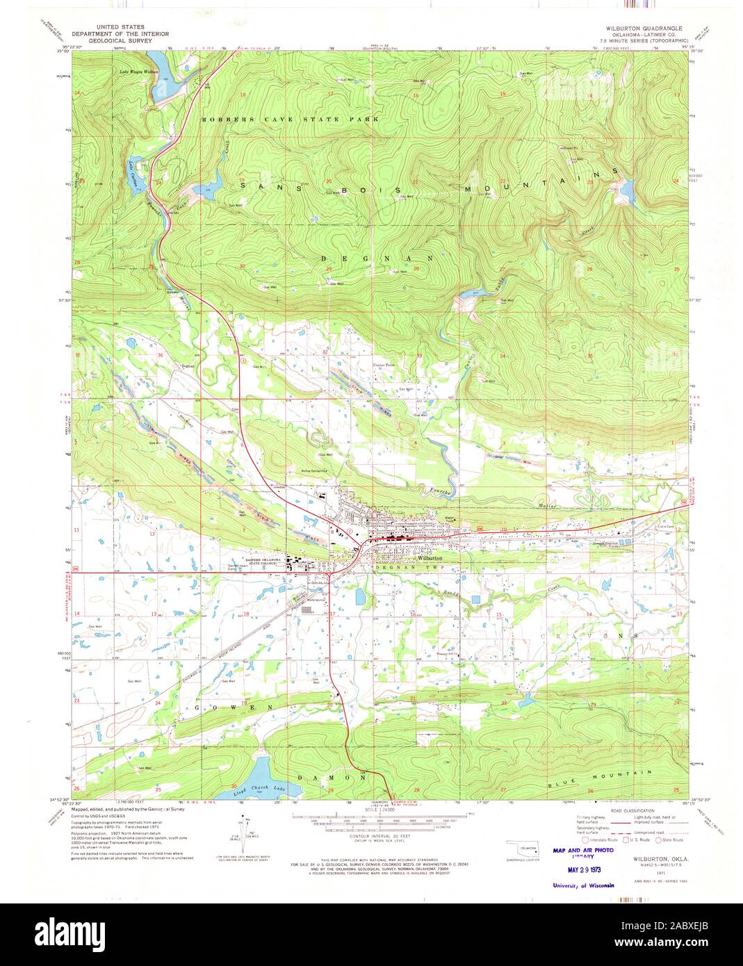 Wilburton oklahoma map hi-res stock photography and images - Alamy