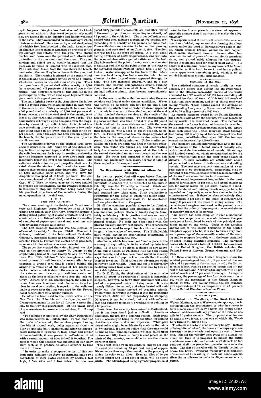 Corn Pith Cellulose. To Experiment with Different Alloys for Coinage ...
