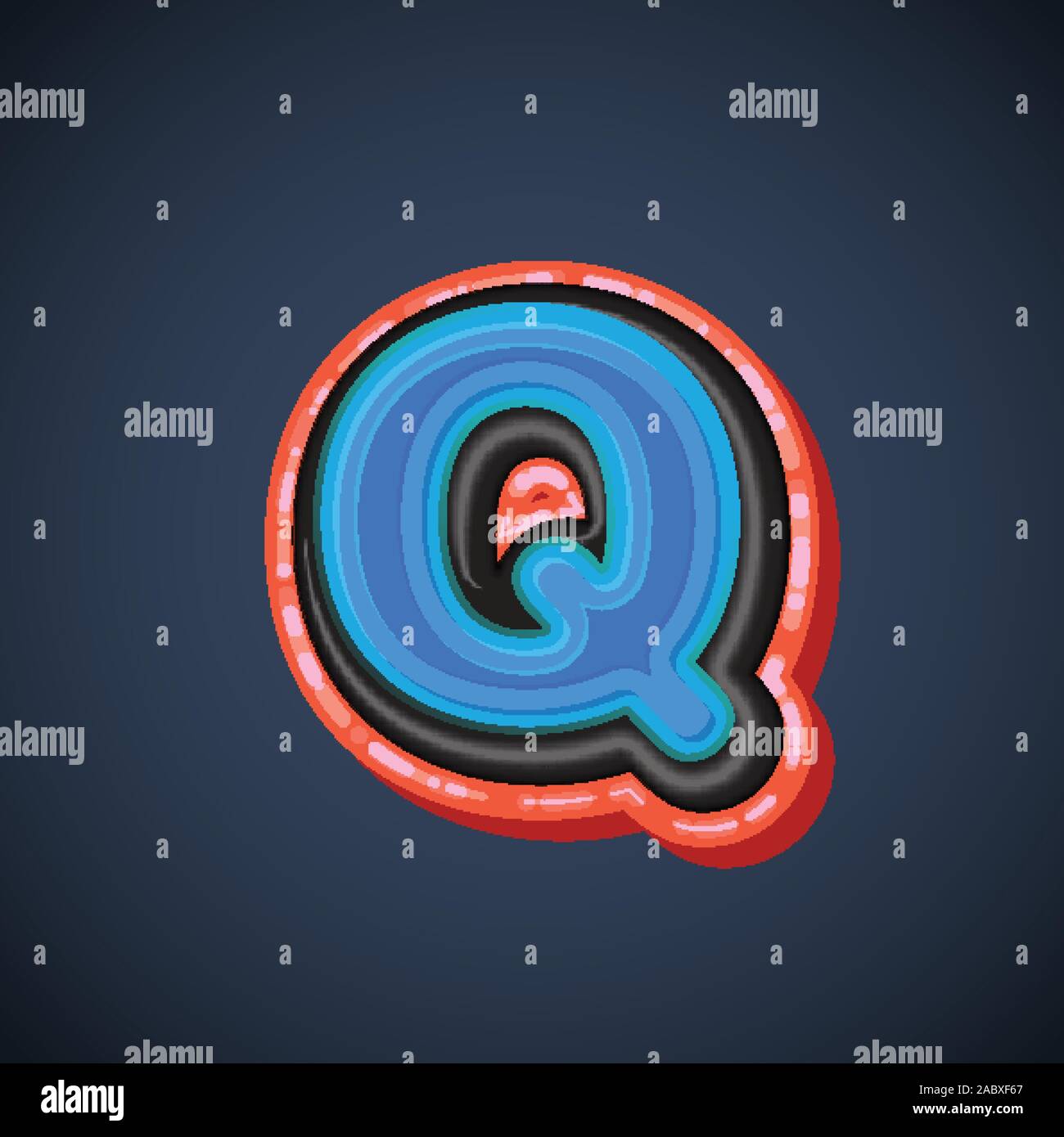 Character q vector vectors hi-res stock photography and images - Alamy