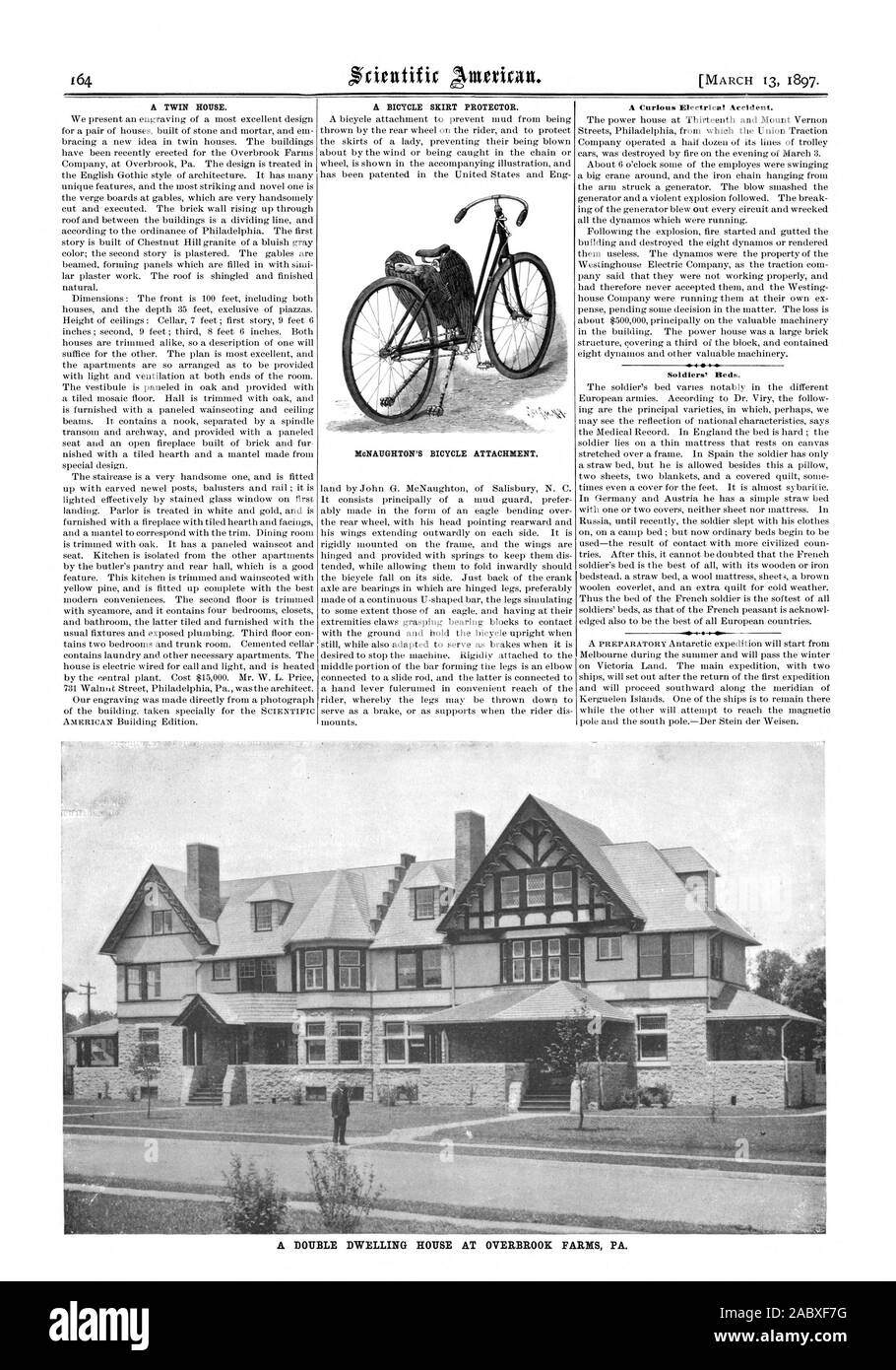 A Curious Electrical Accident. Soldiers' Beds. A DOUBLE DWELLING HOUSE ...