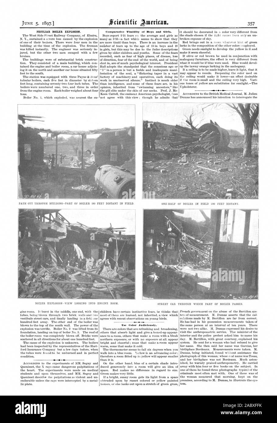 Boiler explosion view looking into engine room hi-res stock photography ...