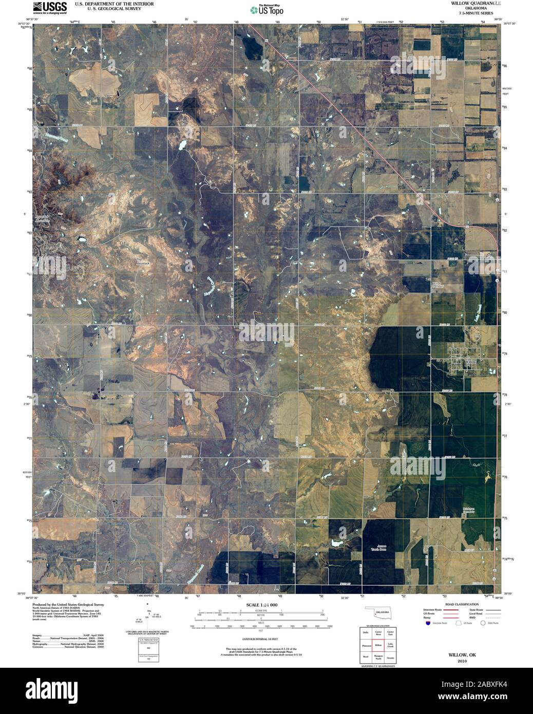 Willow oklahoma map Cut Out Stock Images & Pictures - Alamy