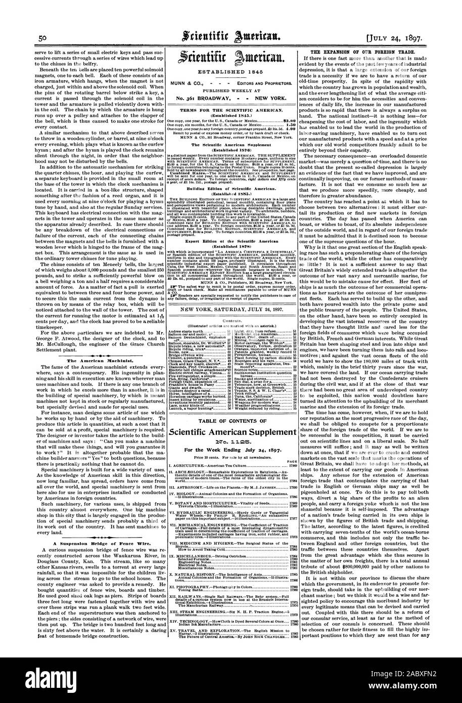 American machinist suspension bridge hi-res stock photography and ...